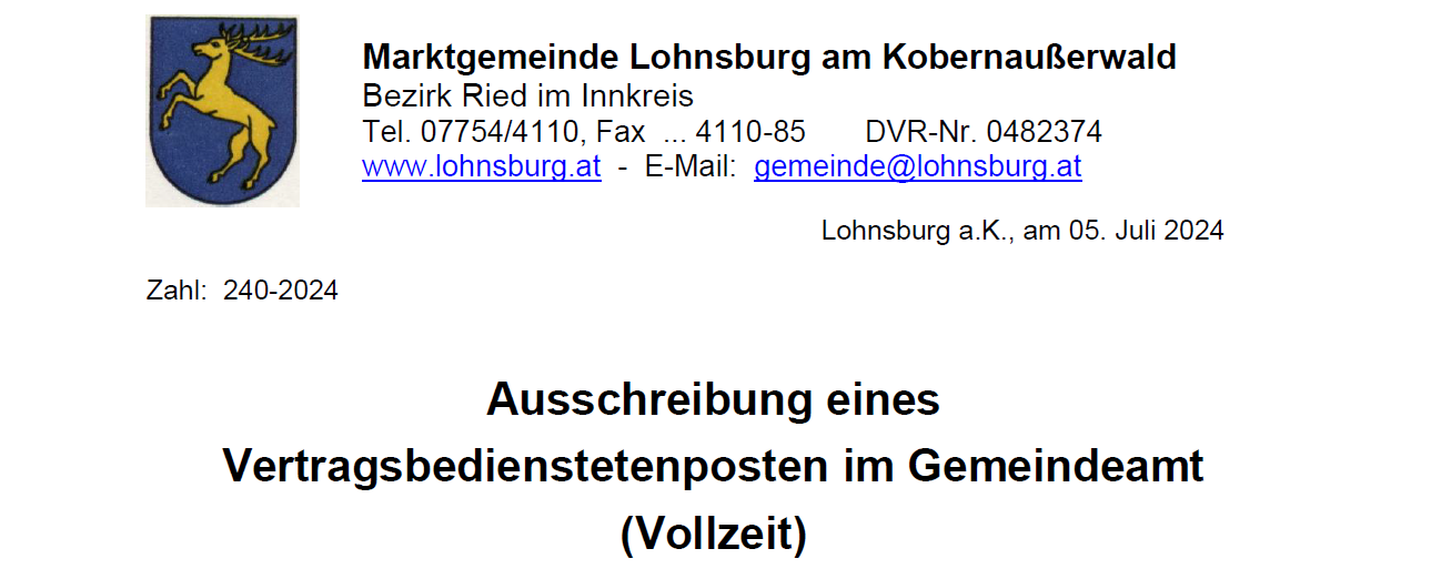 Marktgemeinde Lohnsburg am Kobernaußerwald